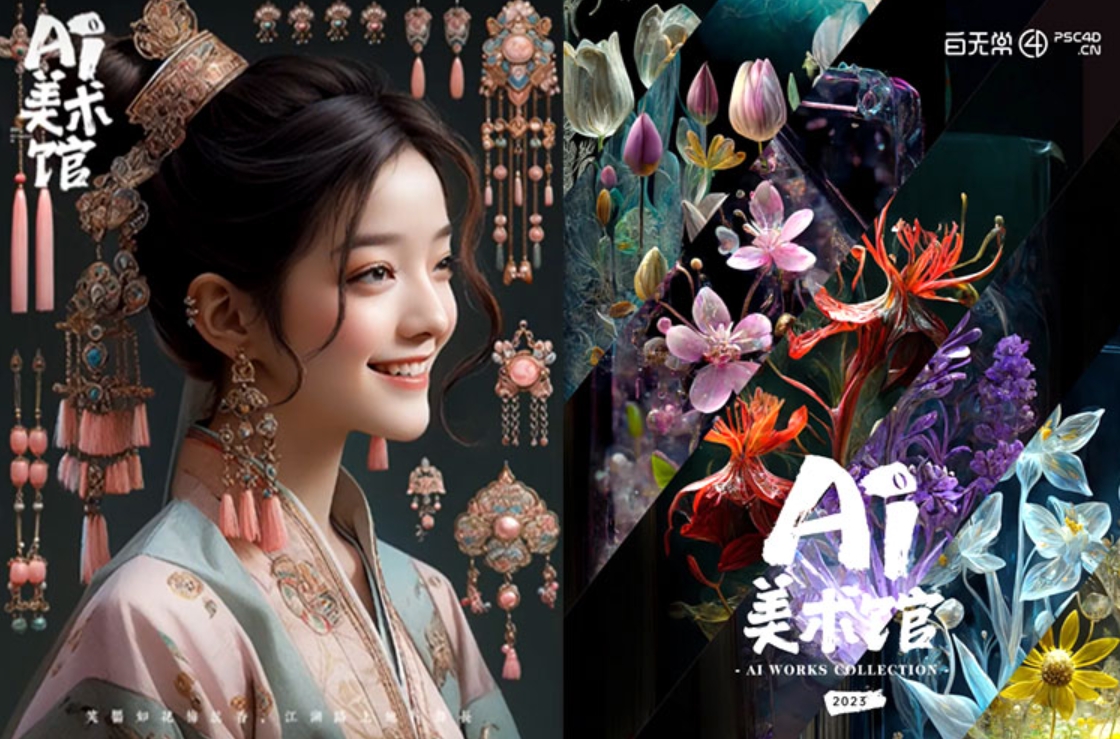 白无常AI美术馆MJ+SD(2023第三期) Ai商业设计视频+素材 - VIPC6资源网