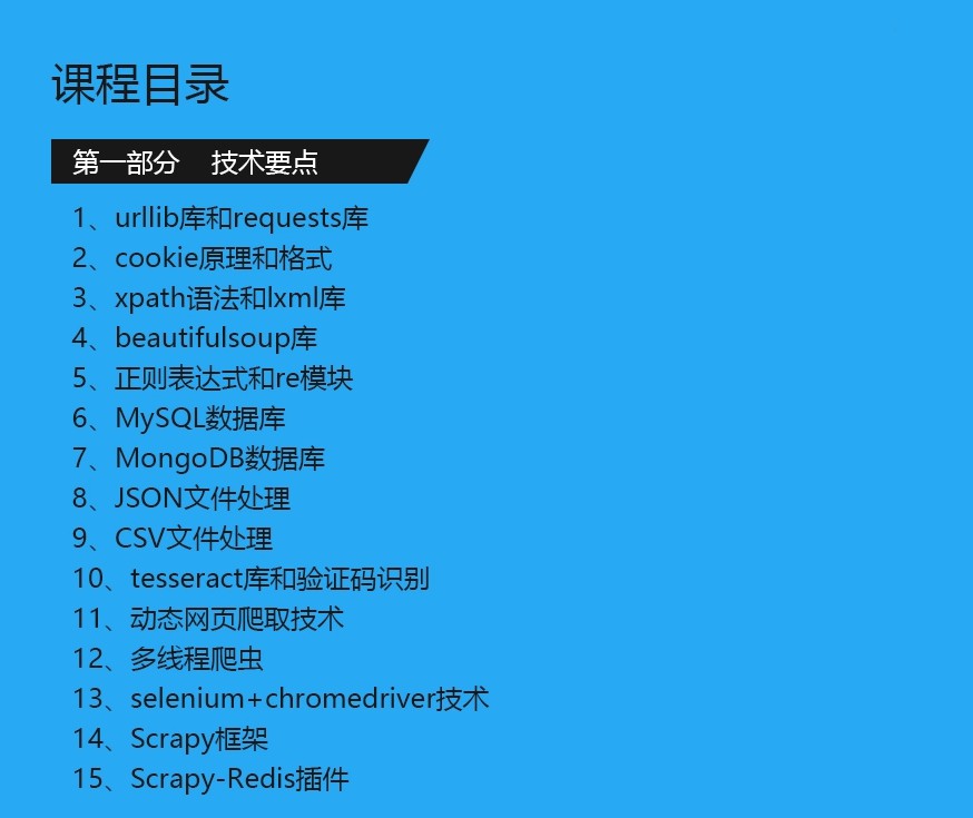 知了课堂，零基础：21天搞定python分布爬虫，爬虫工程师课程下载 Vipc6资源网 6320